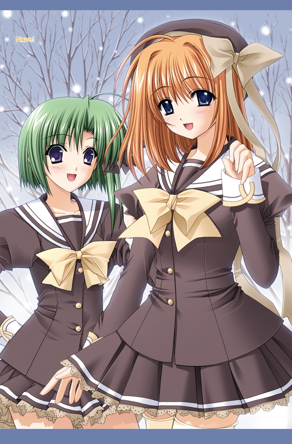 navel nishimata aoi suzuhira hiro shuffle fuyou kaede shigure asa seifuku thighhighs | #1106970 ...